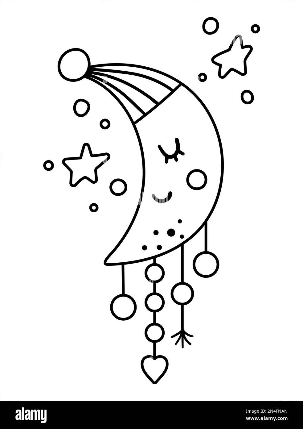 Half Moon Coloring Pages