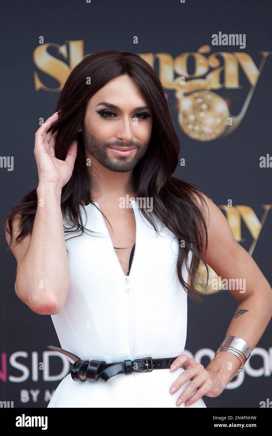 Austrian singer Conchita Wurst (Thomas Neuwirth) poses for ...