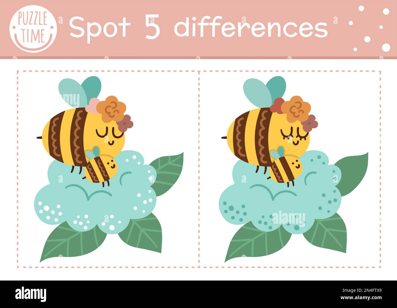 Mothers day find differences game for children. Holiday educational ...