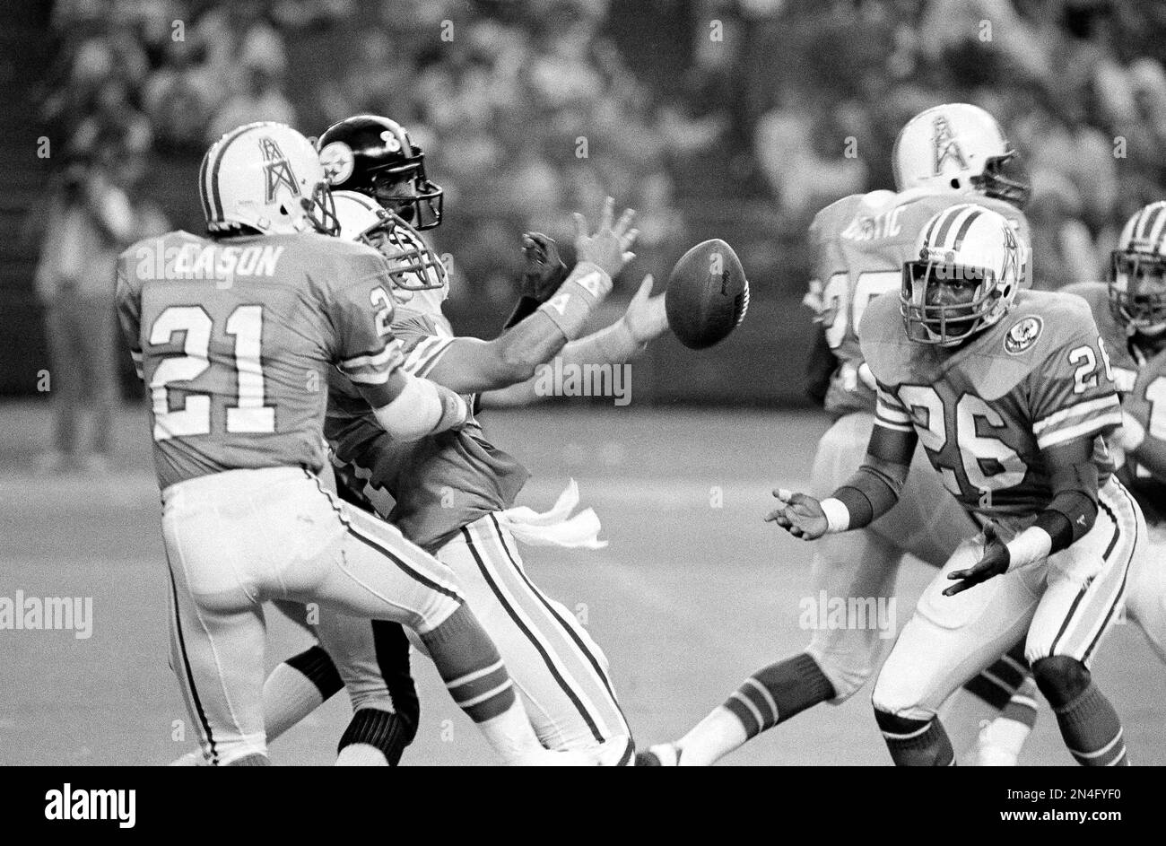 Second quarter pass intended for Pittsburgh Steelers' John Stallworth ...