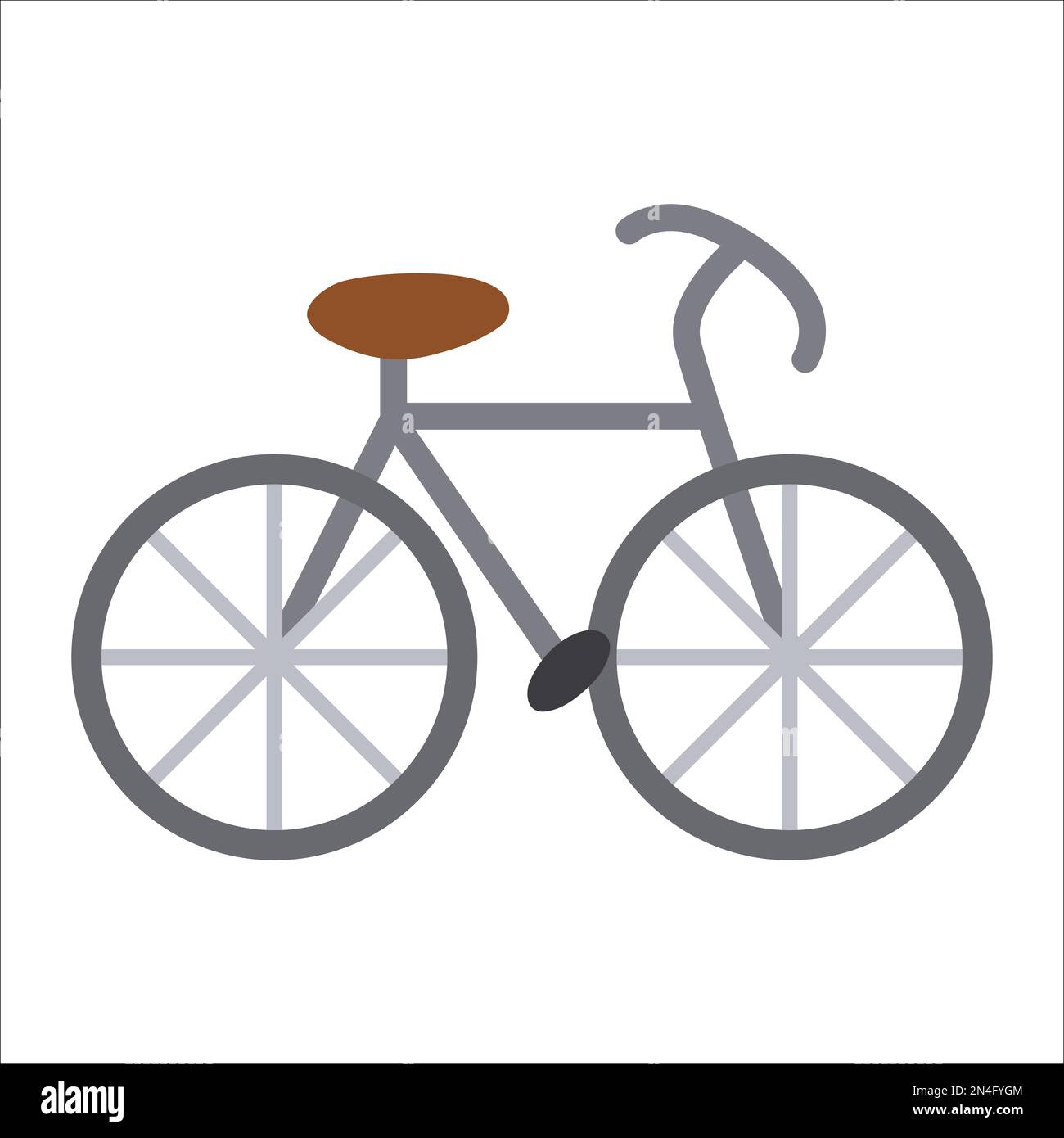 Vector bicycle icon. Flat bike illustration isolated on white ...