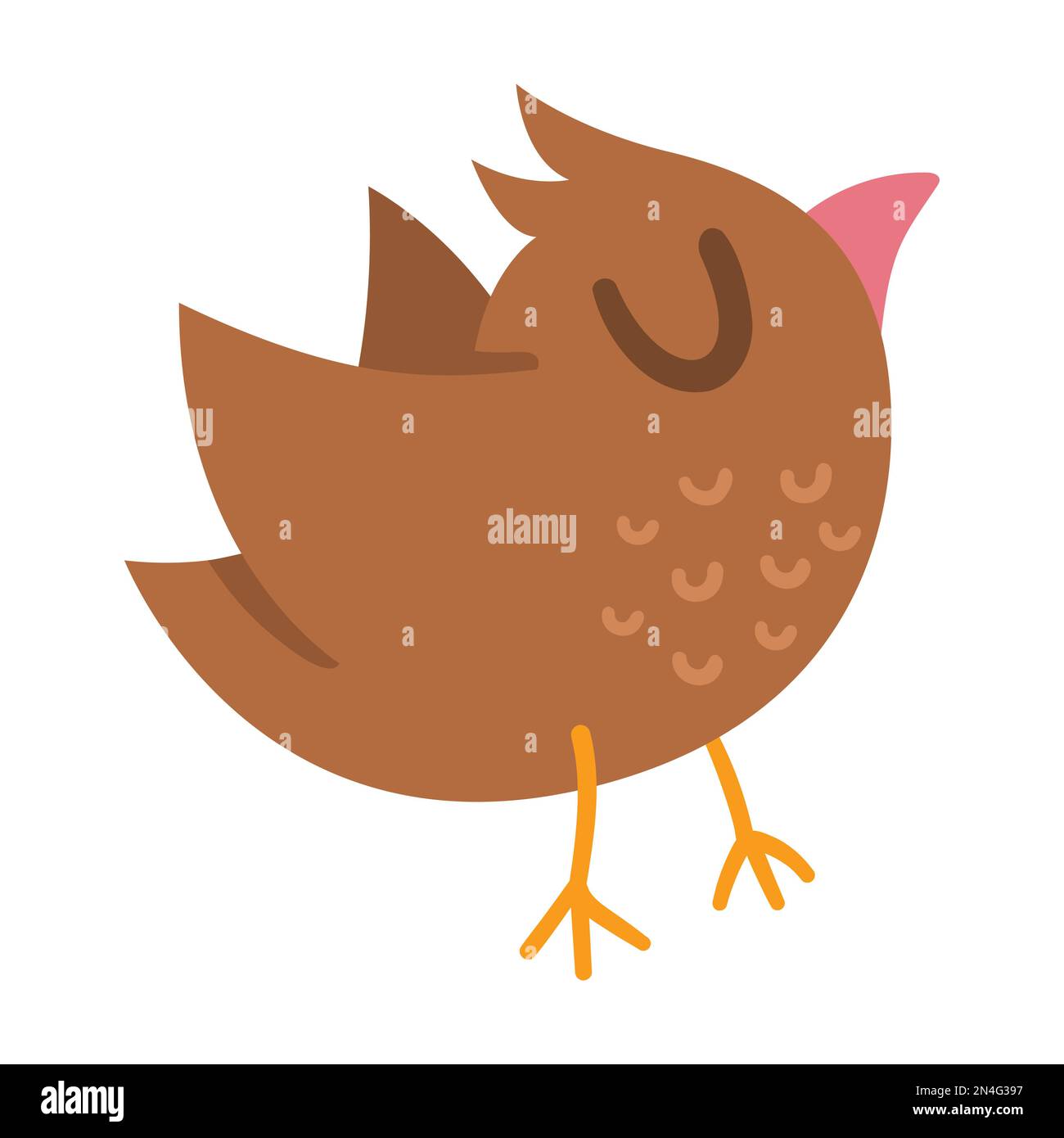 Vector flying bird. Funny woodland animal icon. Cute forest ...