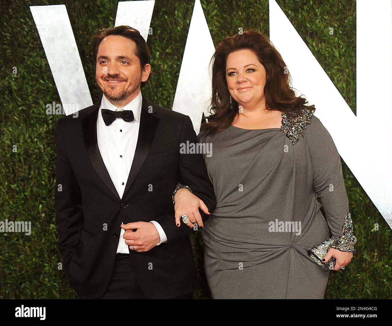 FILE - This Feb. 24, 2013 file photo shows married actors Ben Falcone ...