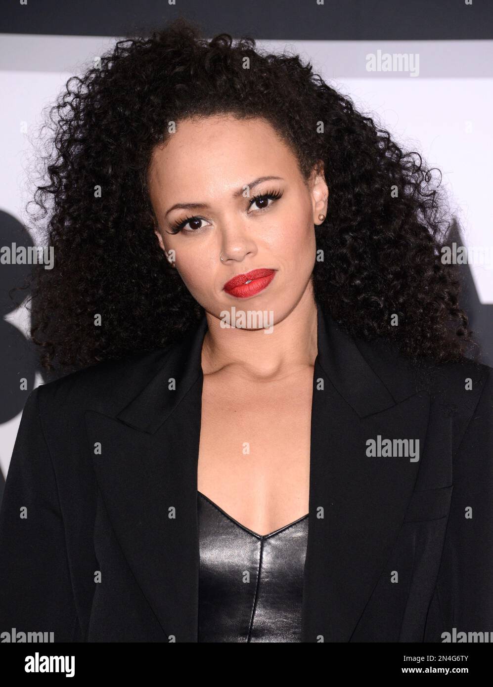 Elle Varner poses in the press room at the BET Awards at the Nokia ...