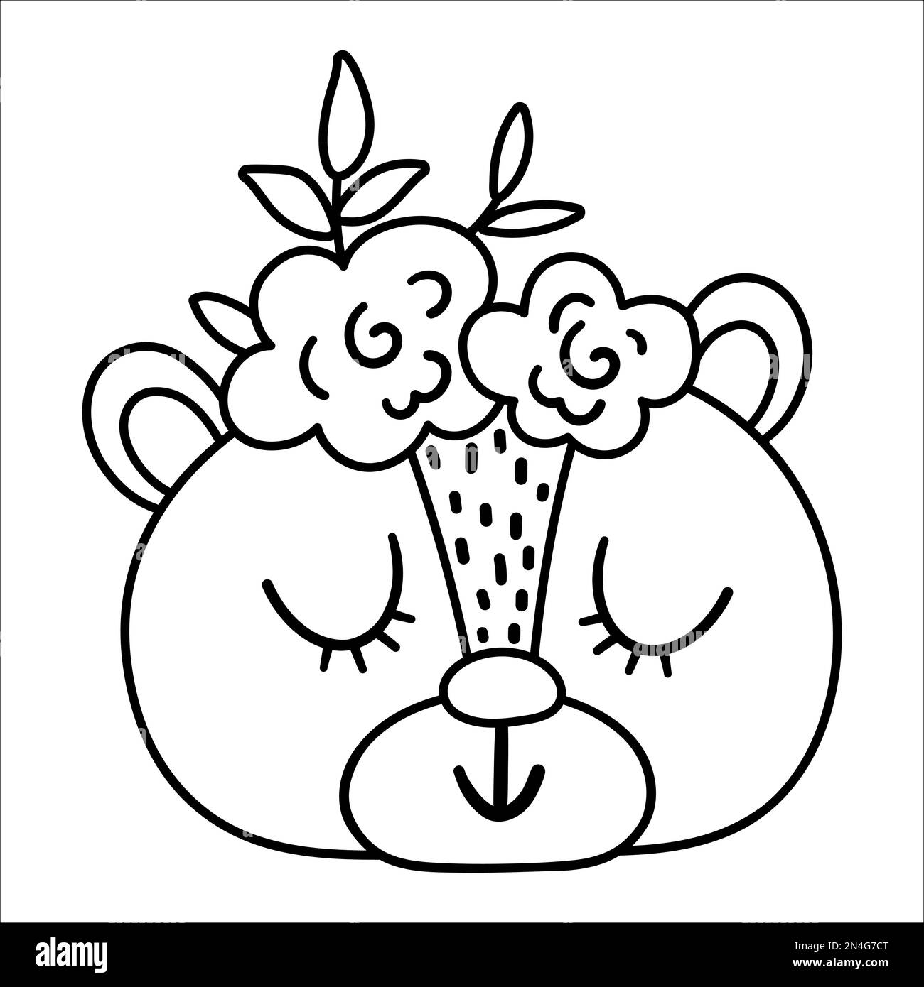 Eyes closed on wild Stock Vector Images - Alamy