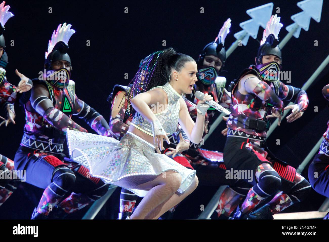 Katy Perry is seen in concert at Bridgestone Arena on Friday, June 27 ...