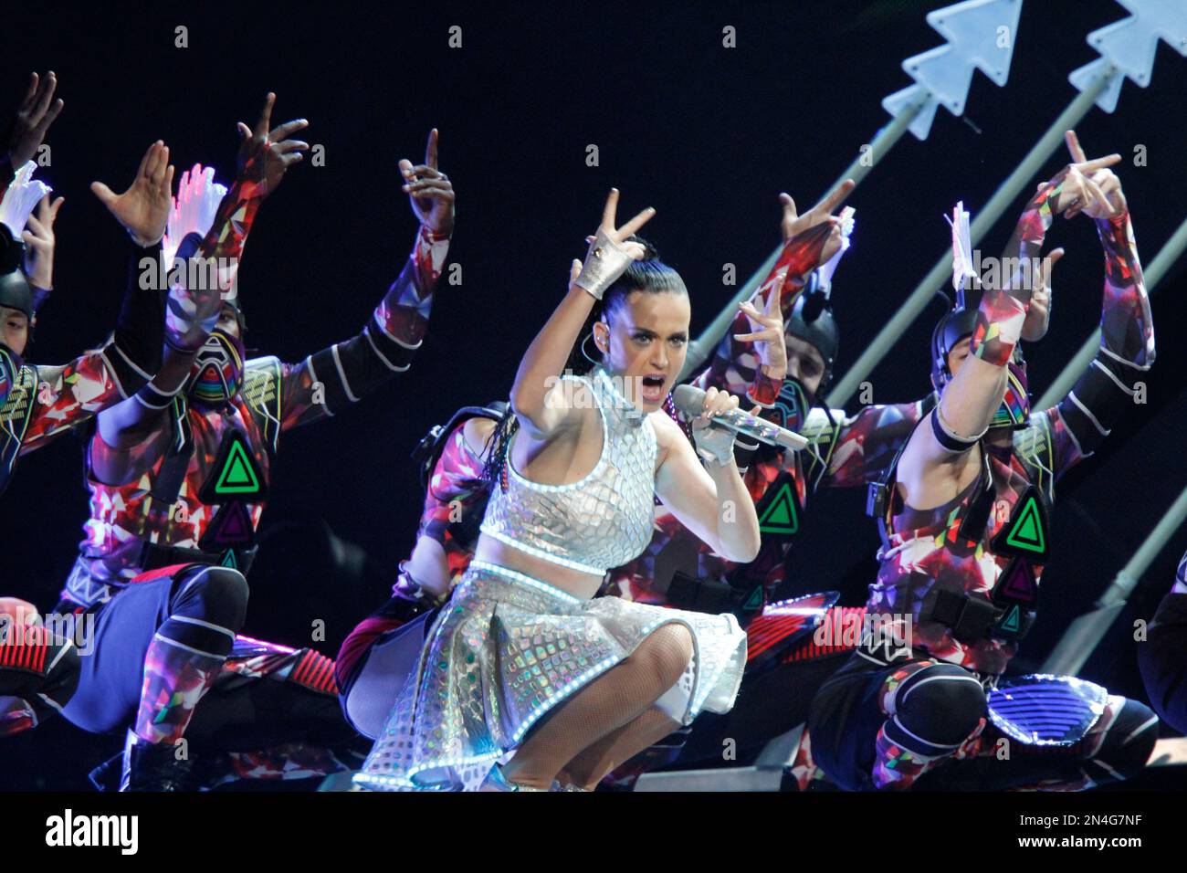 Katy Perry is seen in concert at Bridgestone Arena on Friday, June 27 ...