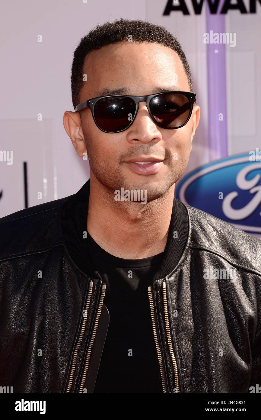 John Legend arrives at the BET Awards at the Nokia Theatre on Sunday ...