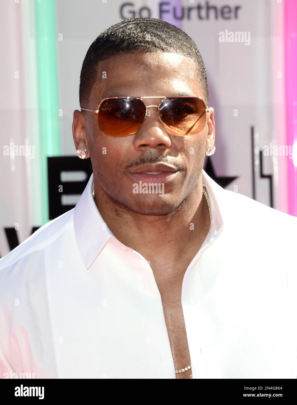 Nelly arrives at the BET Awards at the Nokia Theatre on Sunday, June 29 ...
