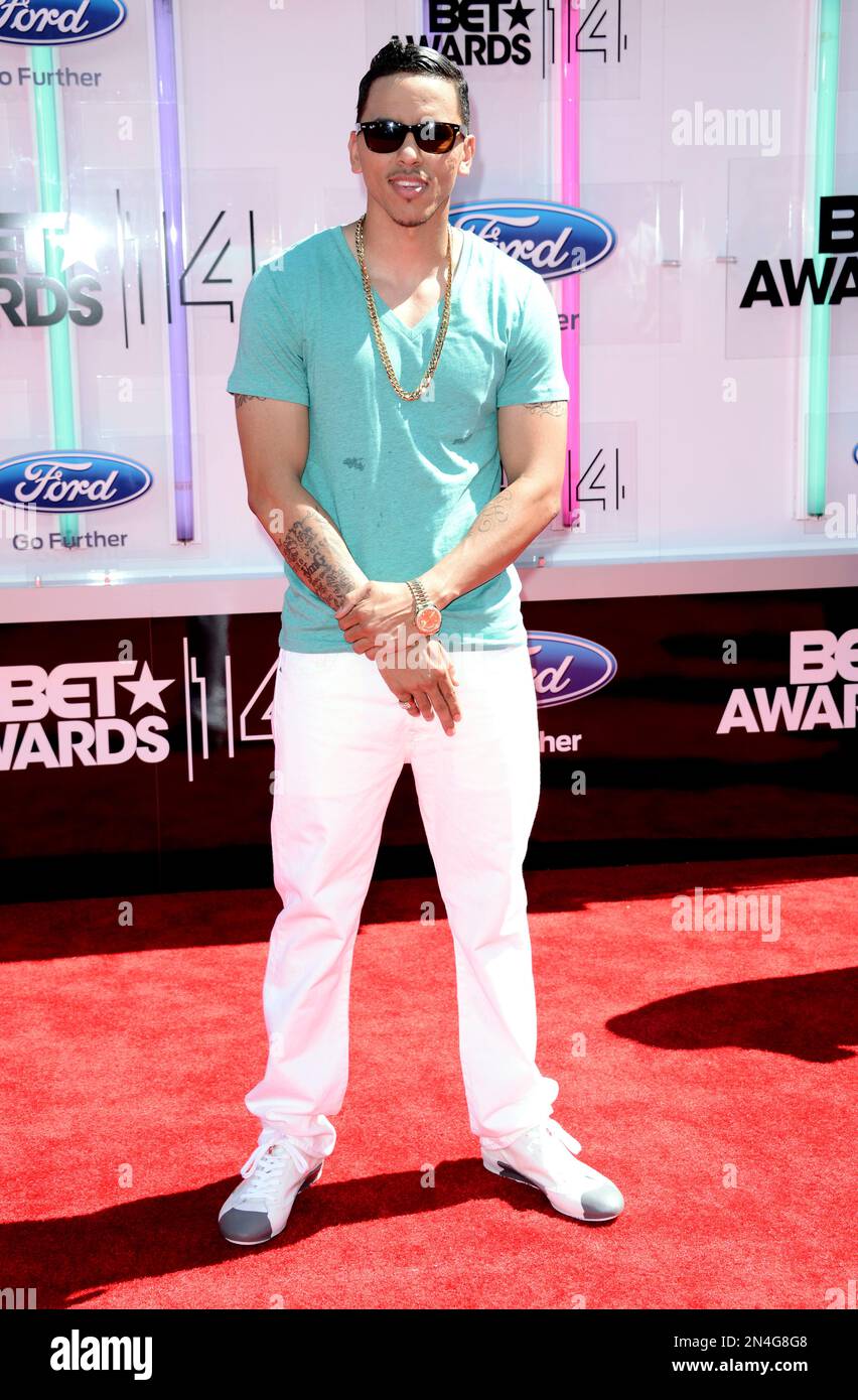 Adrian Marcel arrives at the BET Awards at the Nokia Theatre on Sunday ...