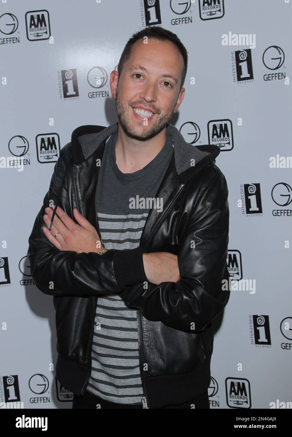 DJ Justin Credible seen at Interscope Records Pre Party at the W Hotel ...