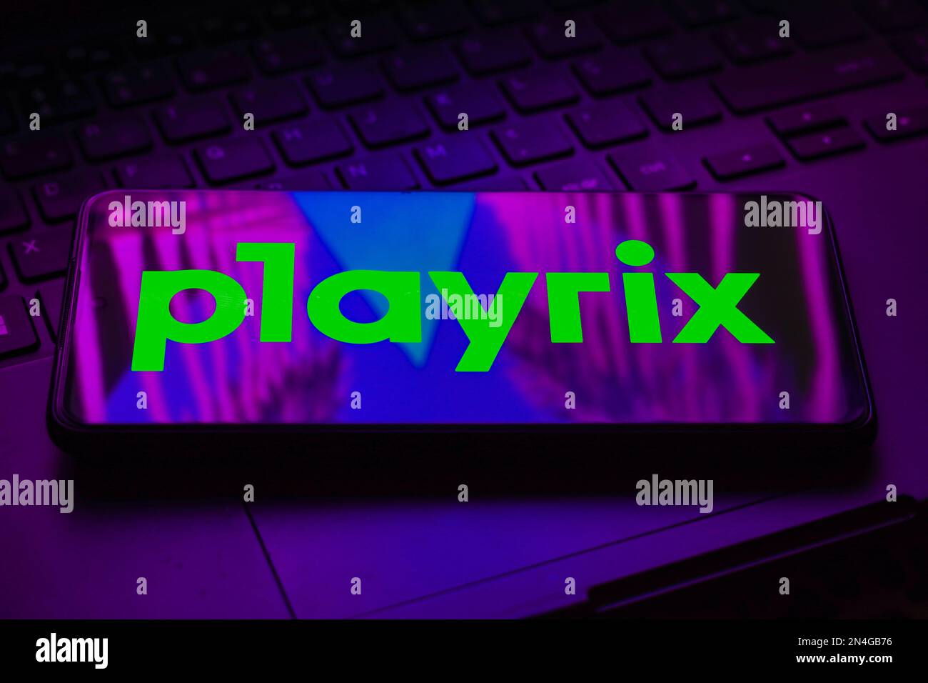 In this photo illustration, the Playrix Entertainment logo is displayed ...