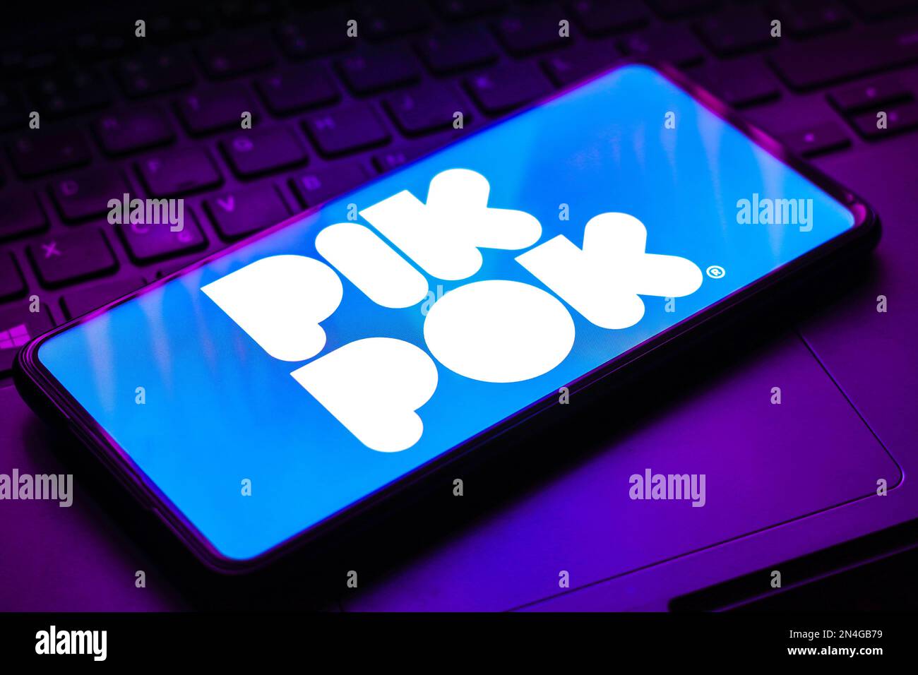 In this photo illustration, the PikPok logo is displayed on a ...