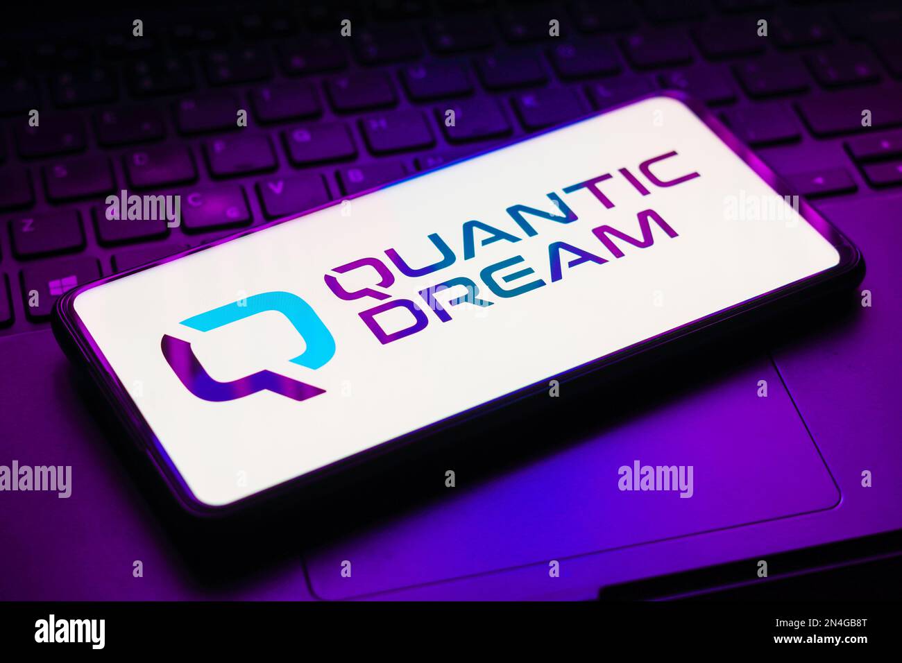 In this photo illustration, the Quantic Dream logo is displayed on a ...