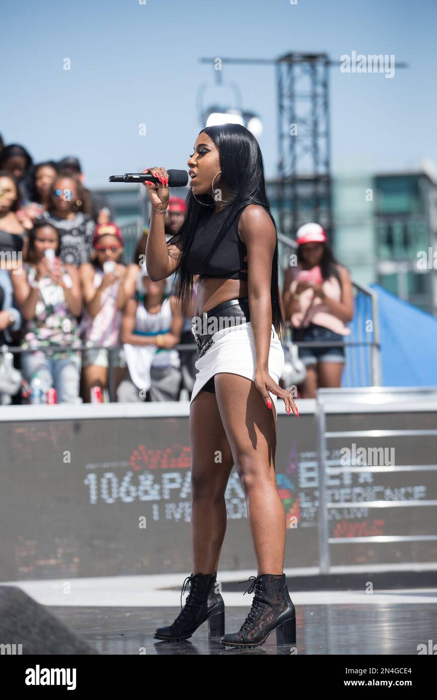 Sevyn Streeter appears onstage at the BET Experience - 106 and Park ...