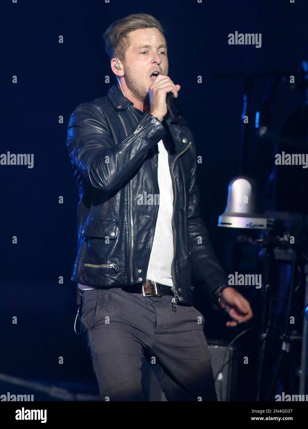 Ryan Tedder of the band OneRepublic performs in concert during their ...