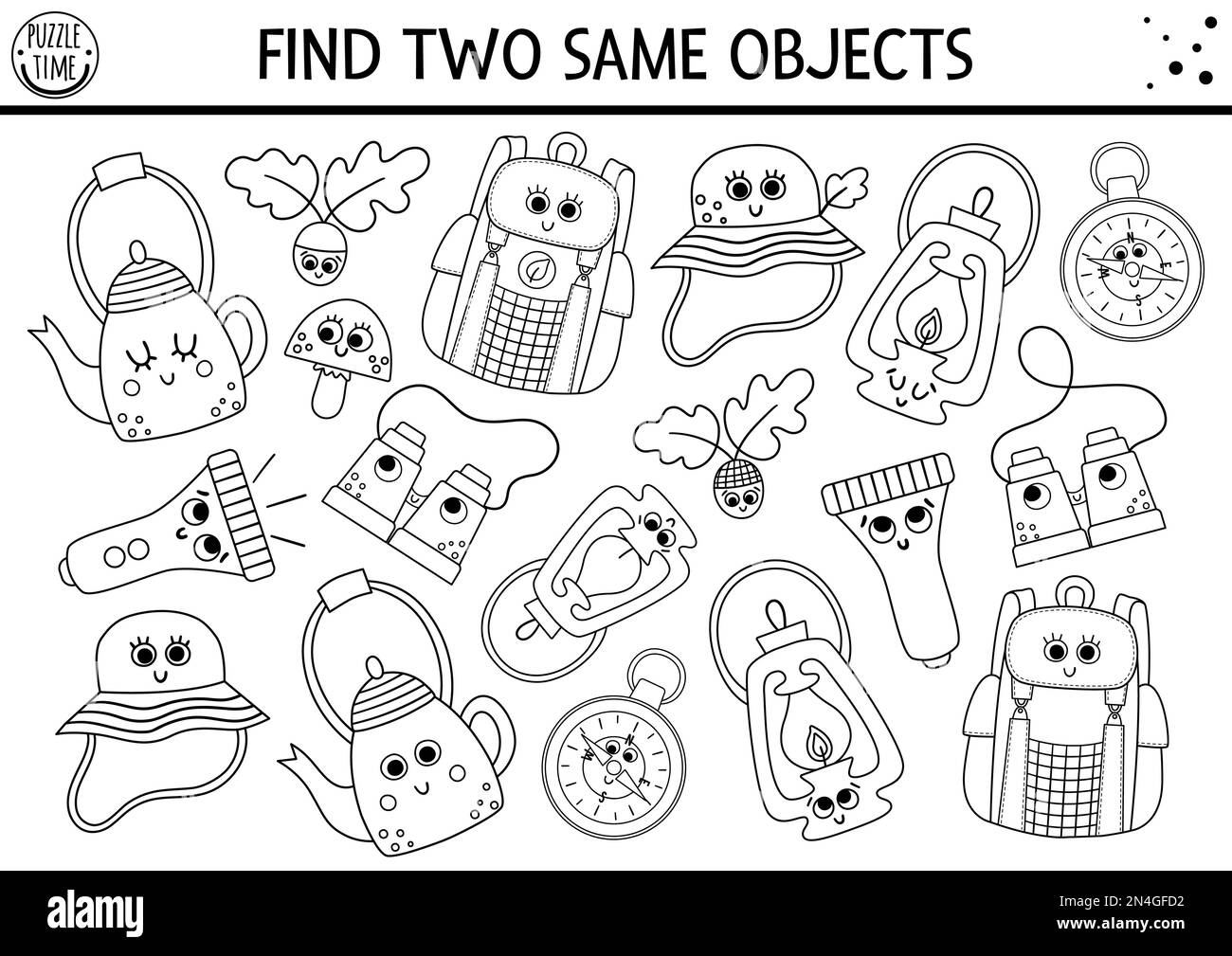 Black white find two Stock Vector Images - Alamy