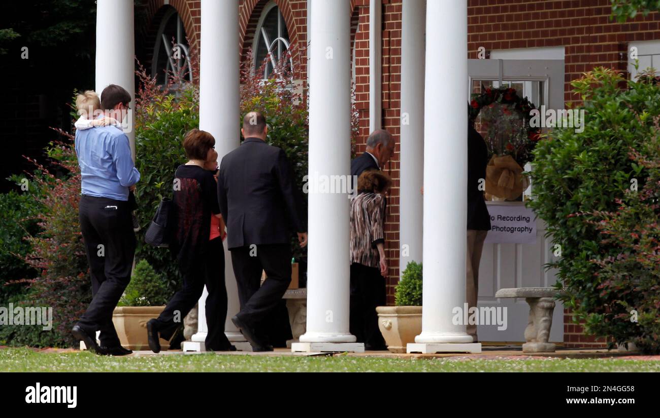 Family and friends attend a funeral service for Cooper Harris at the ...