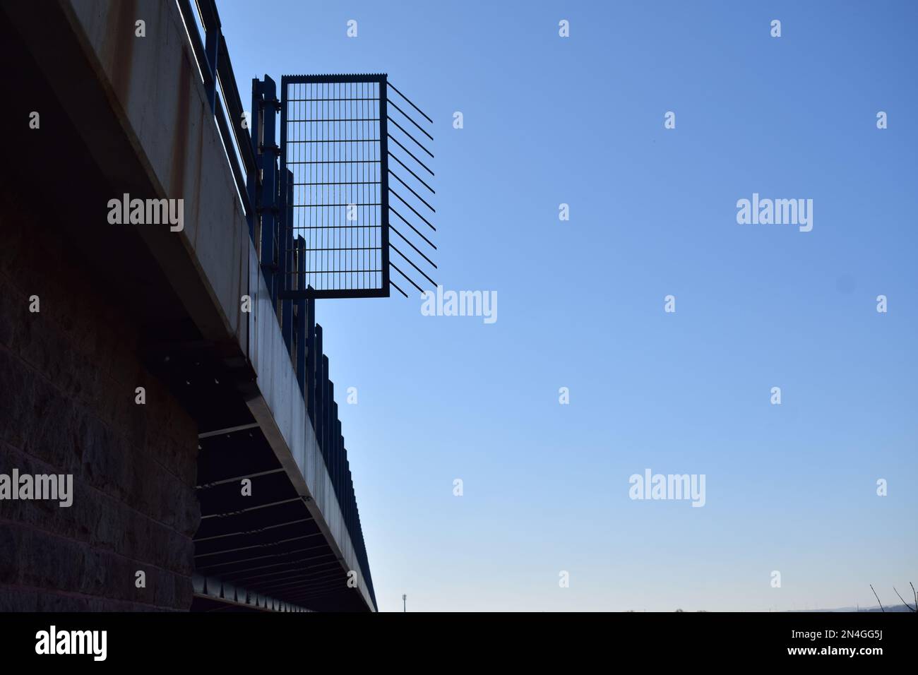 iron bars at the tall bridge Stock Photo - Alamy