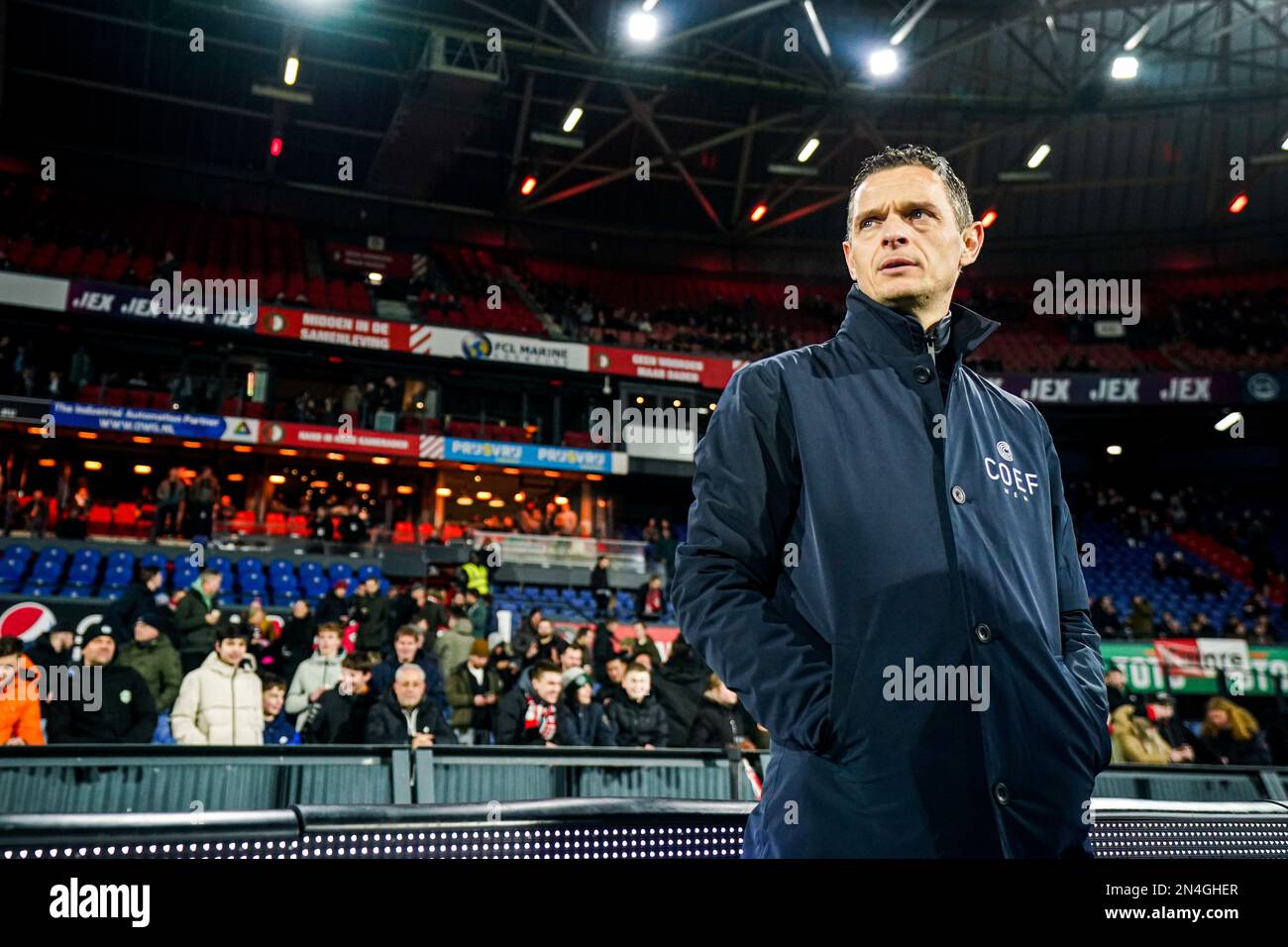 Rotterdam - NEC Nijmegen coach Rogier Meijer during the match between ...