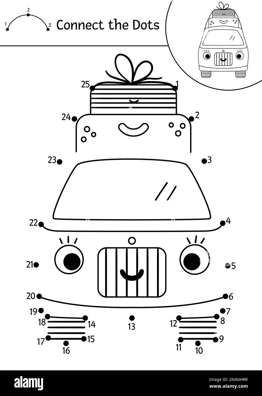 Vector camping dot-to-dot and color activity with cute kawaii tourist ...