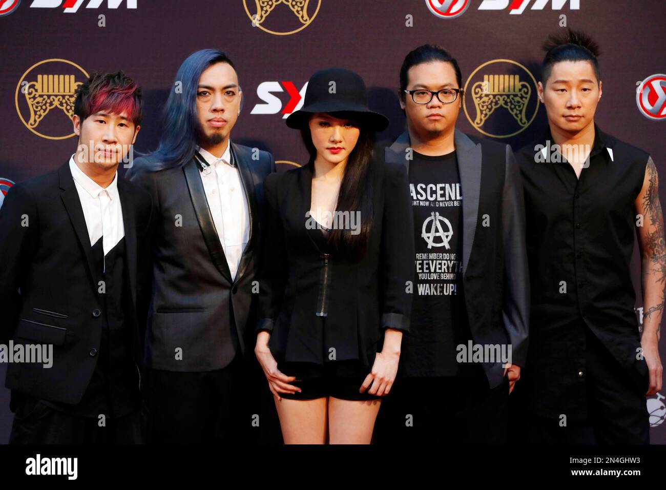 Taiwanese band ChthoniC arrives at the 25th Golden Melody Awards in ...