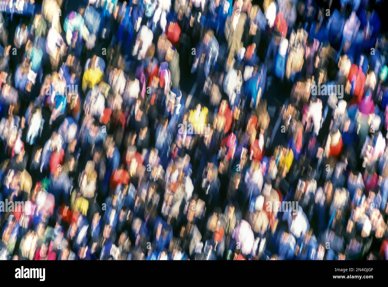 ABOVE CROWD WEARING WINTER CLOTHING Stock Photo - Alamy
