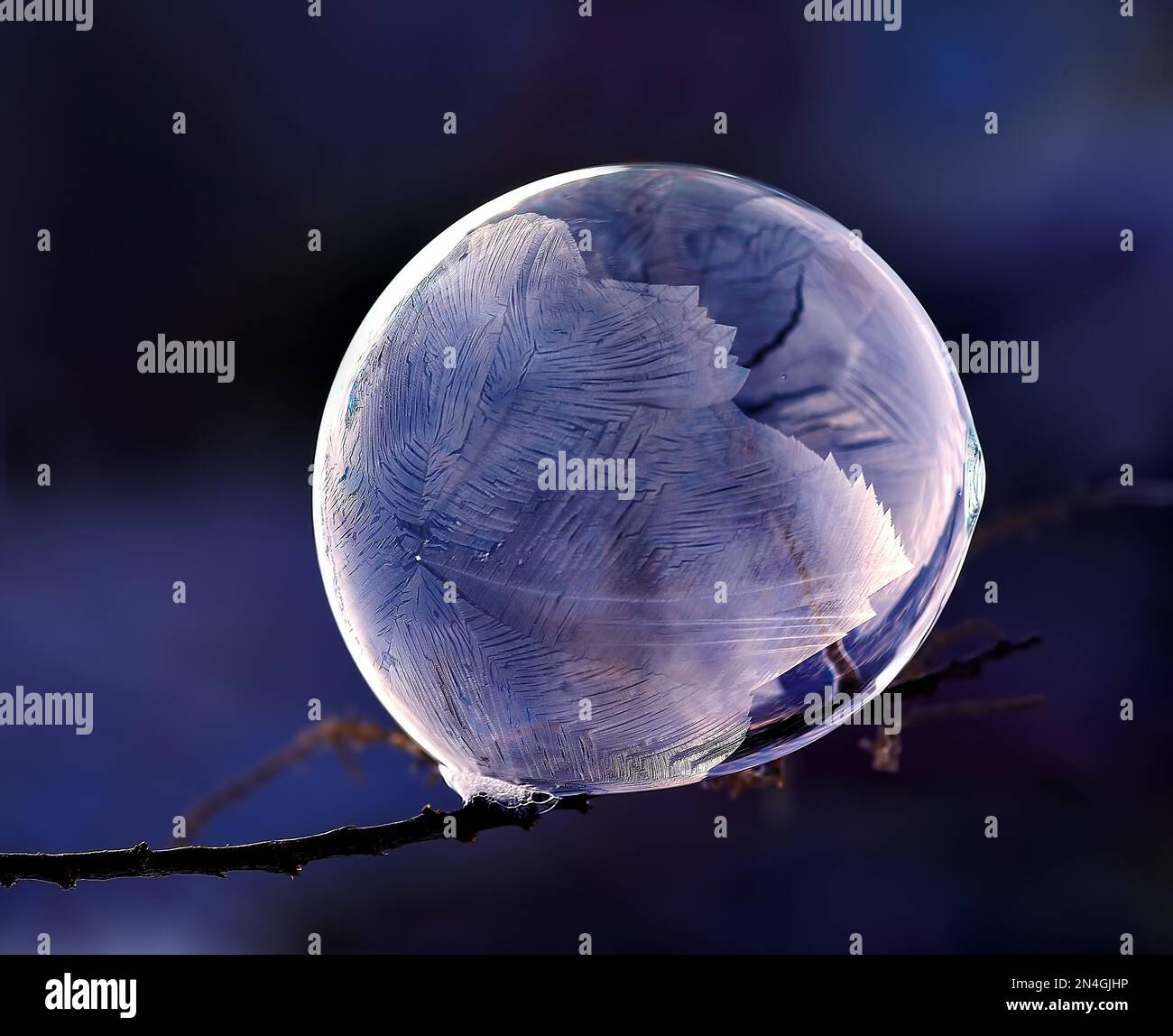Frozen bubble, soap bubble in the frost Stock Photo - Alamy