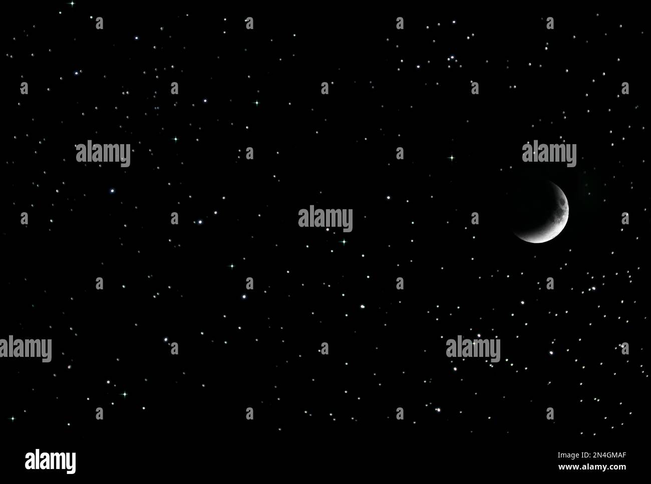 CRESCENT MOON STARRY BLACK NIGHT SKY Stock Photo - Alamy CRESCENT MOON STARRY BLACK NIGHT SKY Stock Photo - Alamy