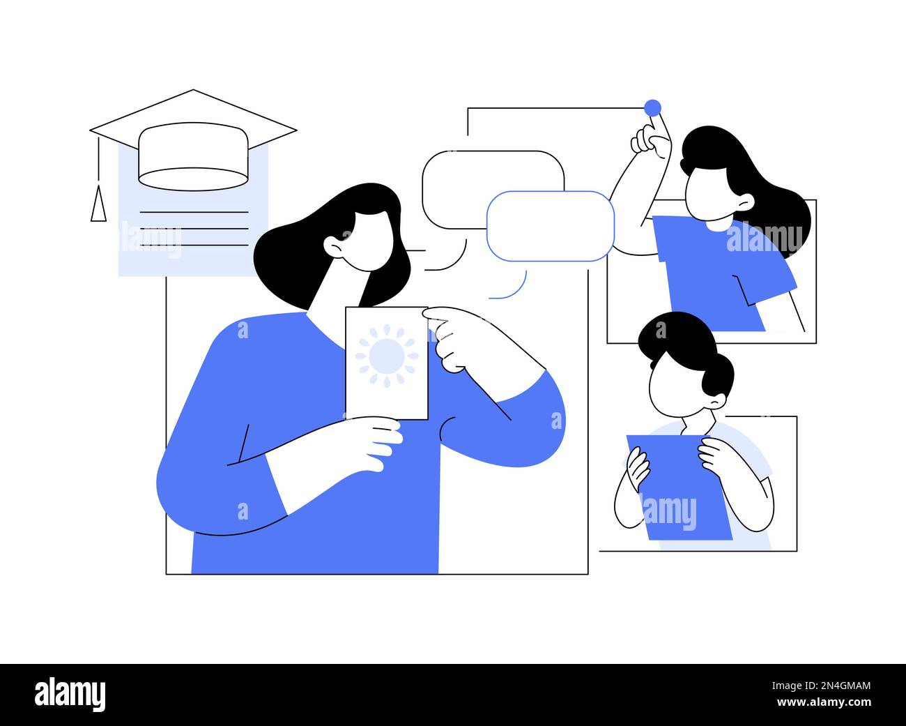 Bilingual immersion program abstract concept vector illustration Stock ...