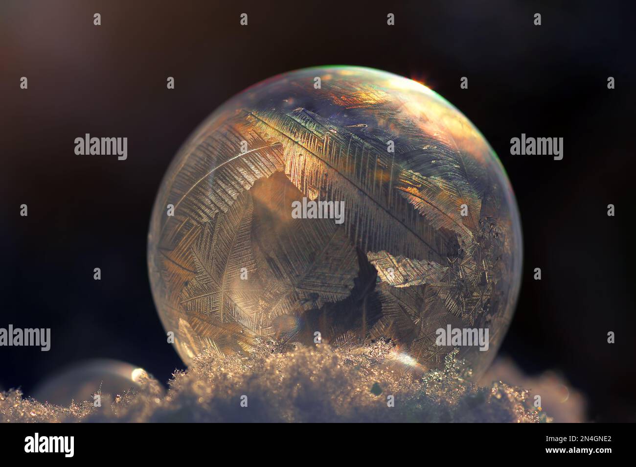 Frozen bubble, soap bubble in the frost Stock Photo - Alamy