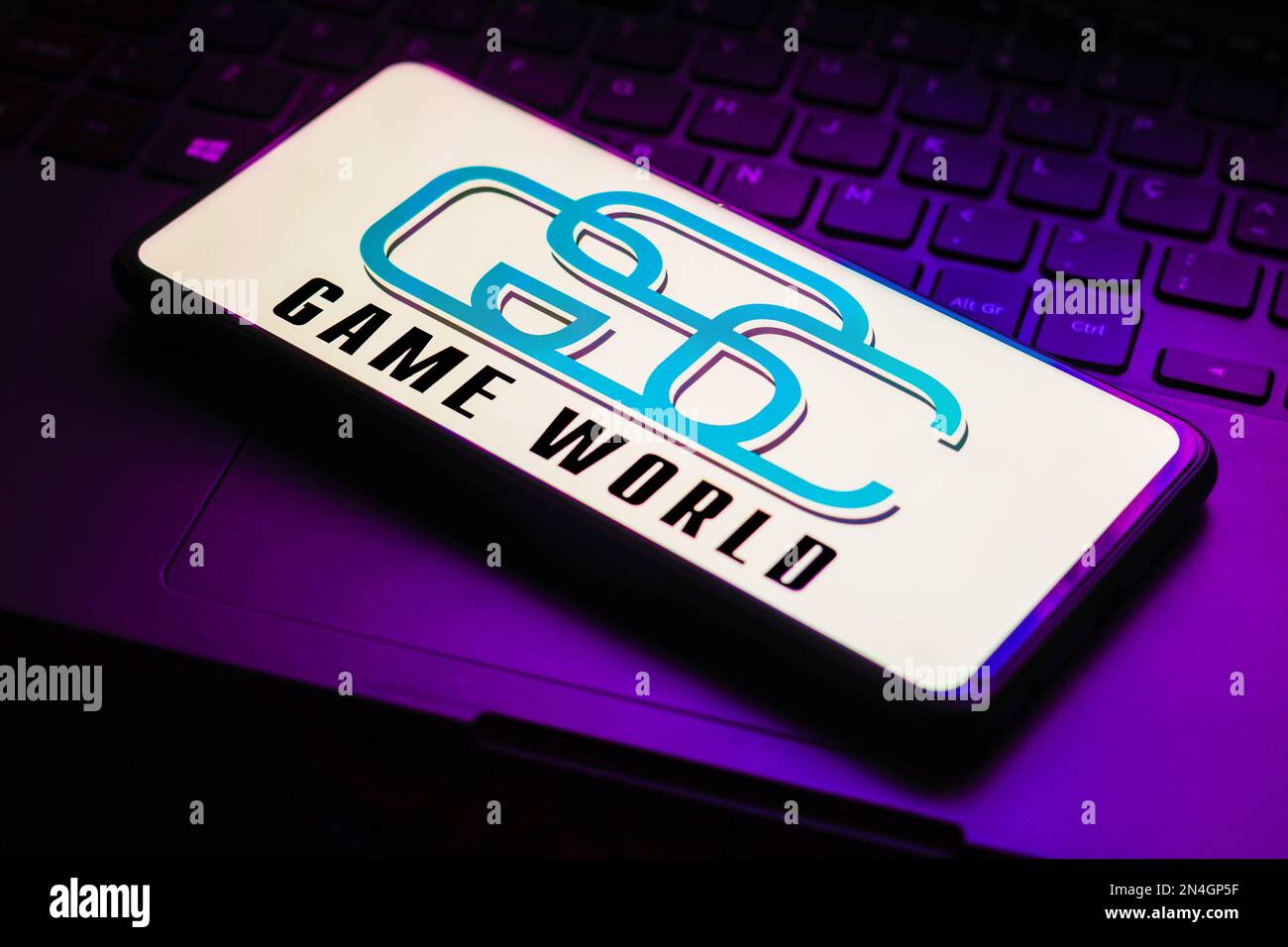 In this photo illustration, the GSC Game World logo is displayed on a ...