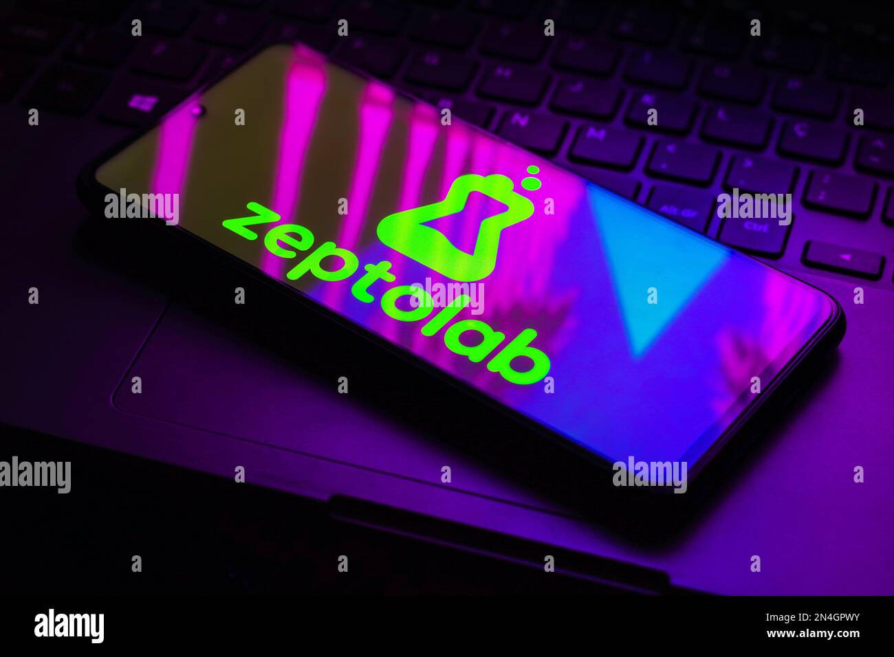 In this photo illustration, the ZeptoLab logo is displayed on a ...