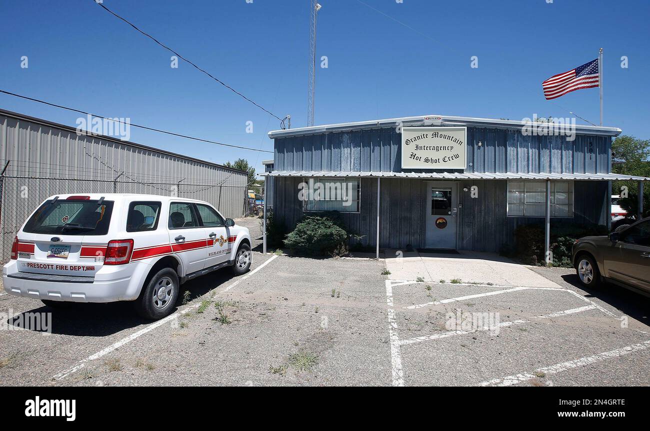 The entrance to the Granite Mountain Hotshots firehouse on Tuesday ...