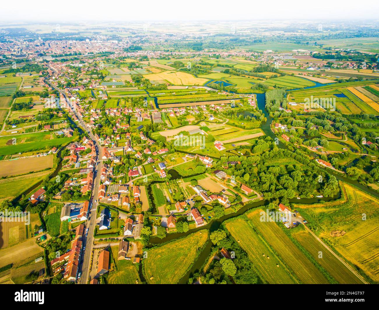 Aerial view farmyard hi-res stock photography and images - Alamy