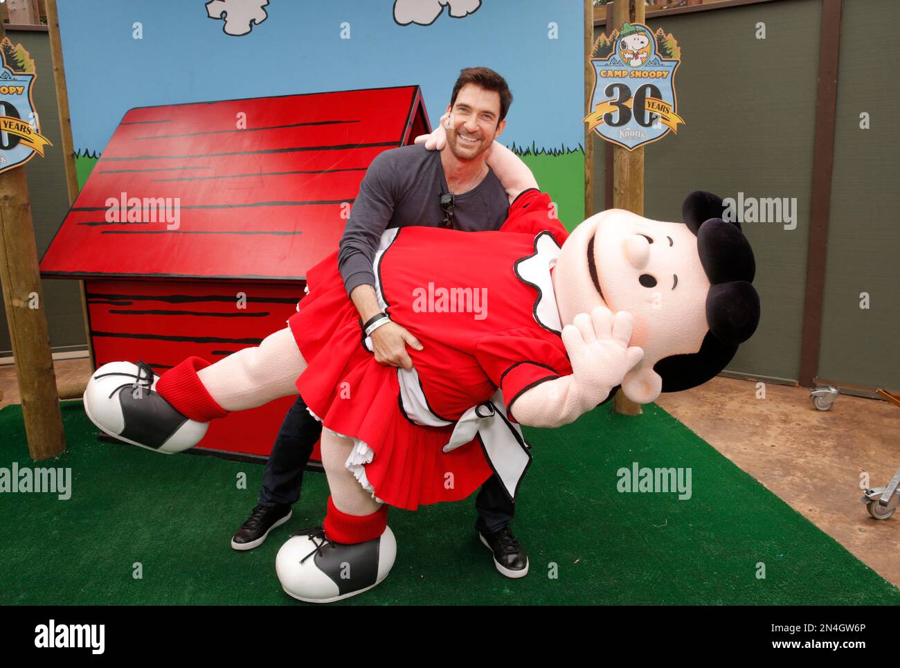 Dylan McDermott and Lucy attend the Camp Snoopy's 30th Anniversary VIP ...