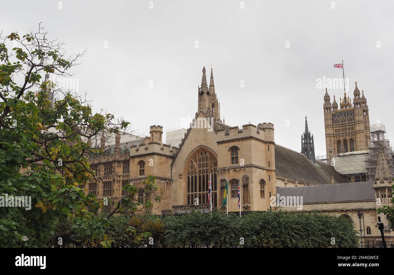 Westminster Hall at the Houses of Parliament in London, UK Stock Photo ...