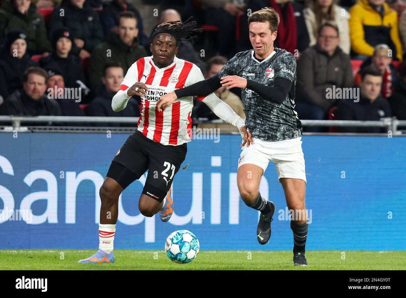 EINDHOVEN, NETHERLANDS - FEBRUARY 8: Johan Bakayoko of PSV is ...