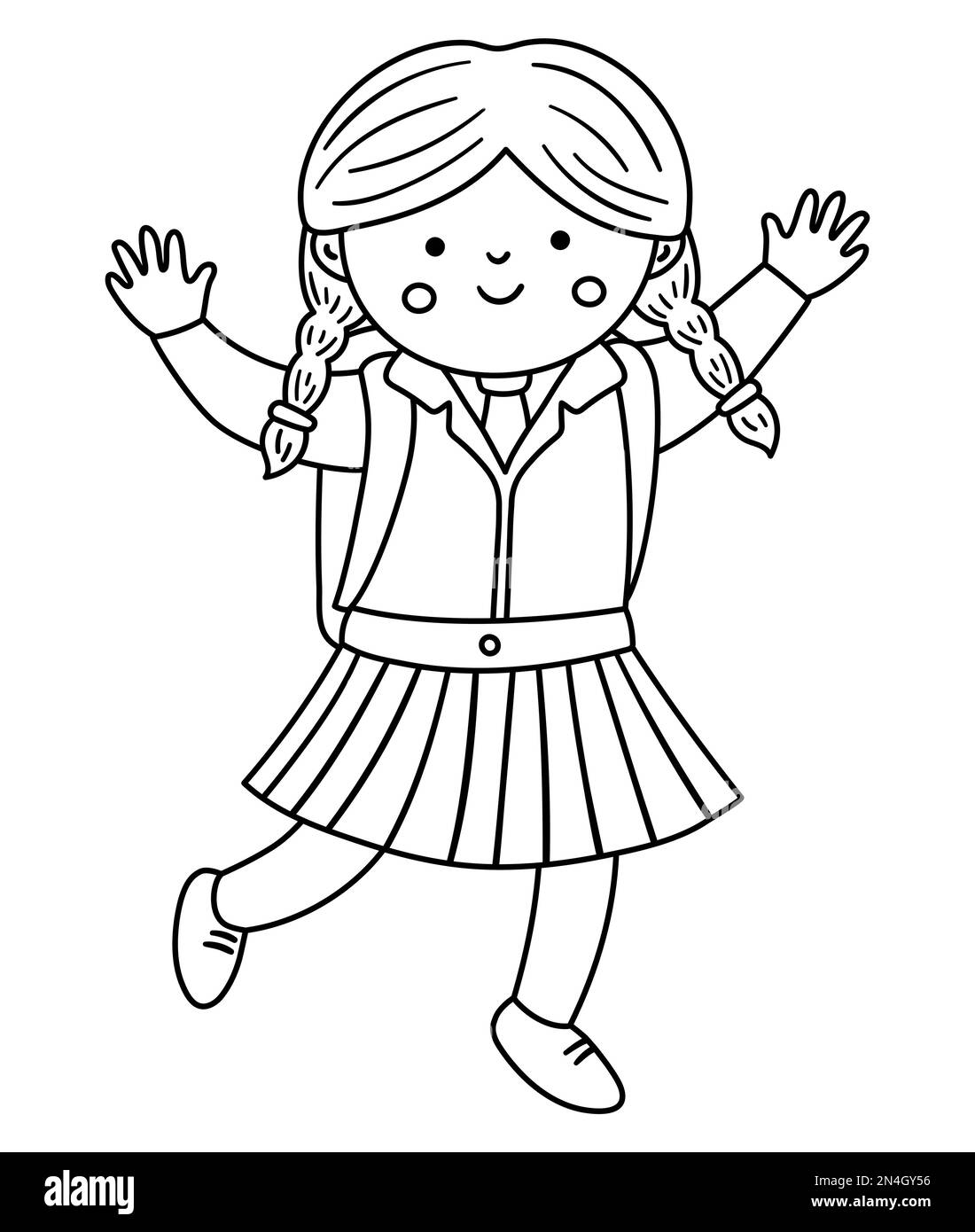 School Uniform Clip Art Black And White