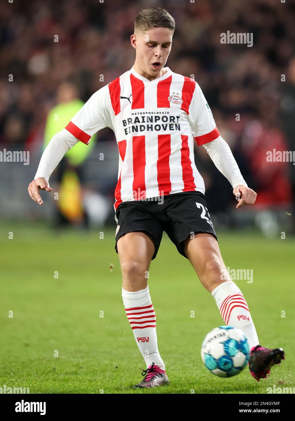 EINDHOVEN, NETHERLANDS - FEBRUARY 8: Joey Veerman of PSV during the ...