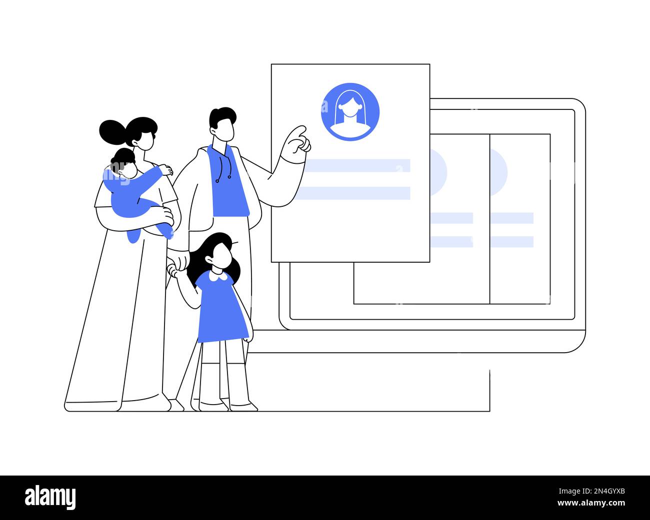 Child care online platform abstract concept vector illustration Stock ...