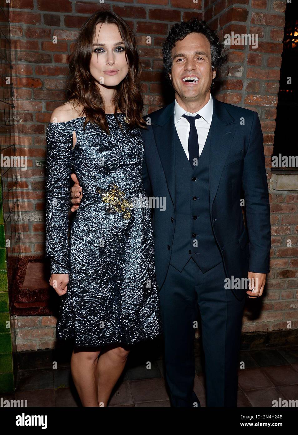 Actors Keira Knightley and Mark Ruffalo attend the "Begin Again ...