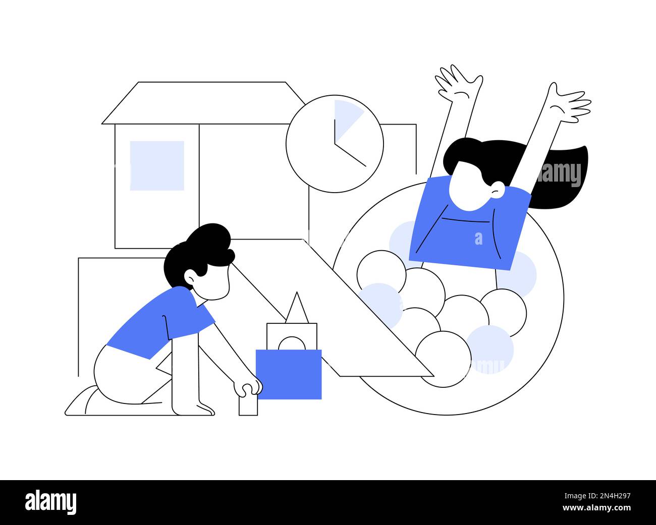 Drop-in childcare abstract concept vector illustration Stock Vector ...