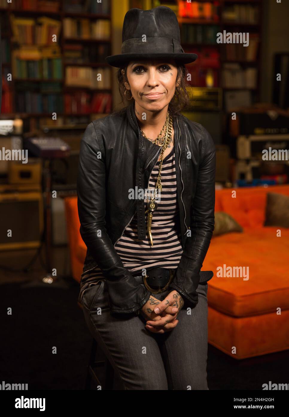 Linda Perry poses for a portrait at Kung Fu Studios during press day ...