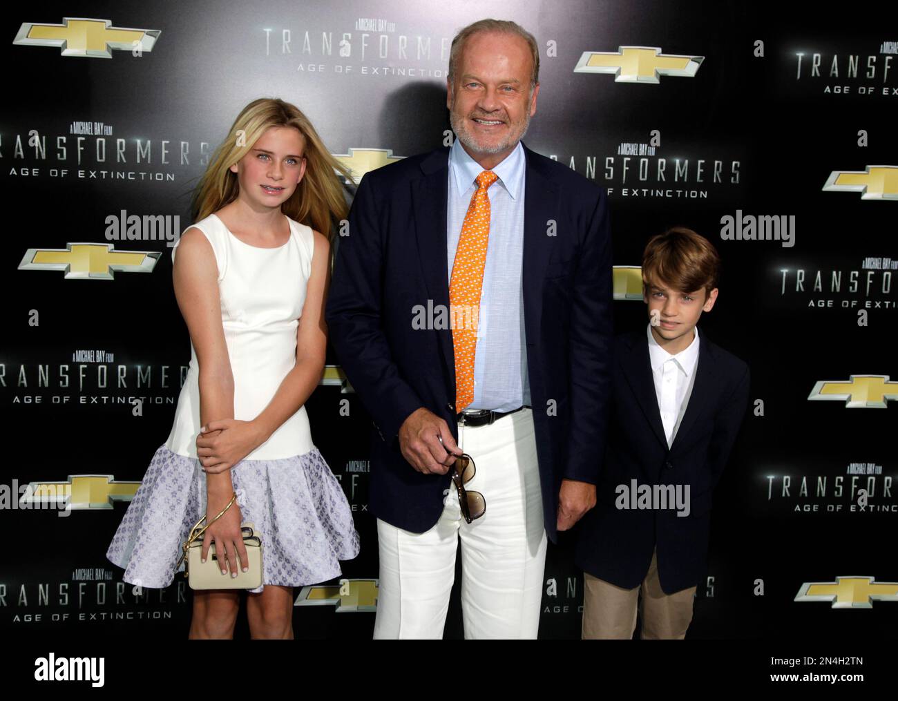 Actor Kelsey Grammer, center, with children Mason Grammer, left, and ...