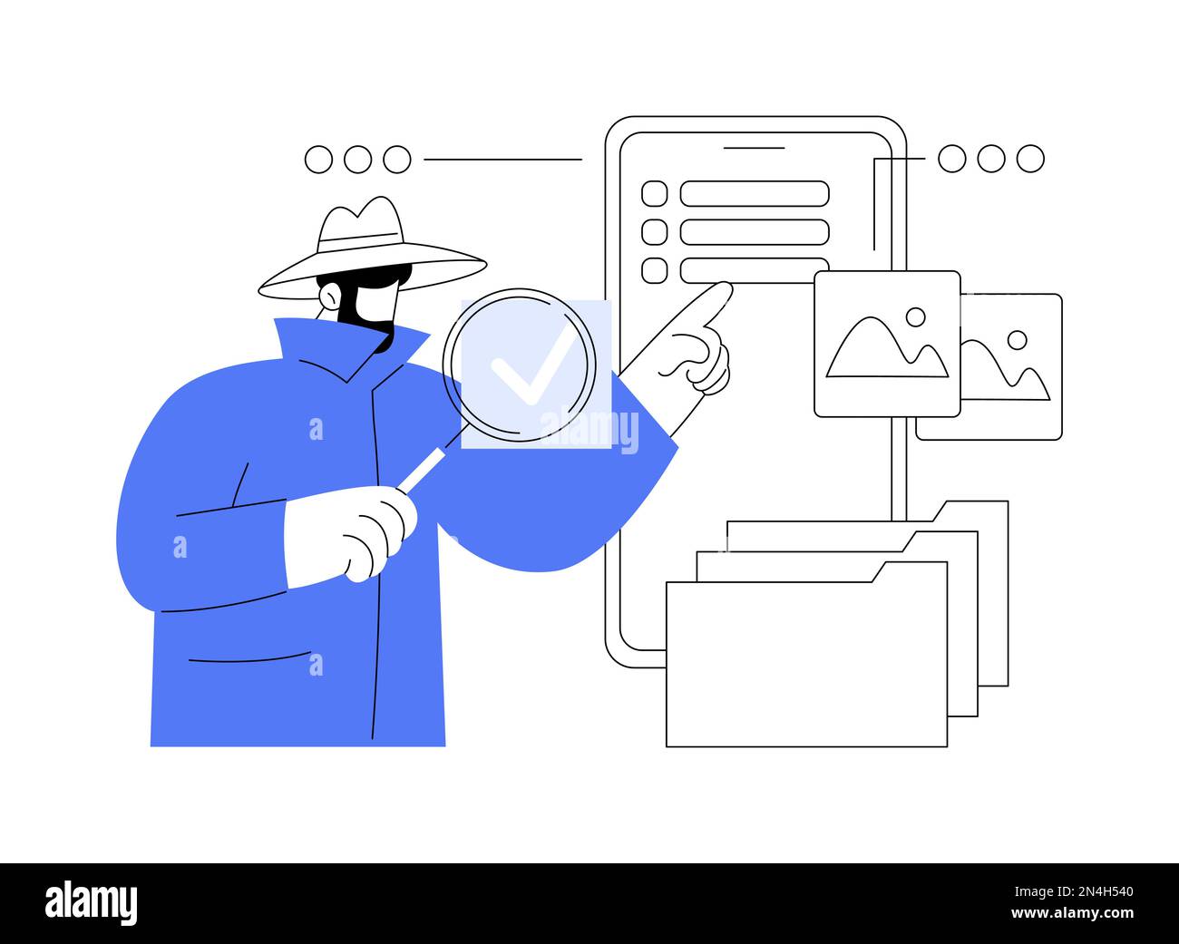 Private investigation abstract concept vector illustration Stock Vector ...