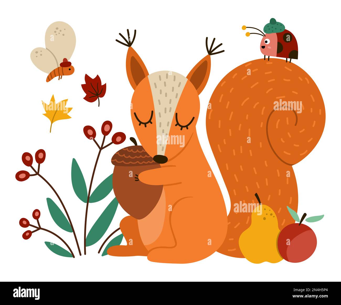 Apple fruit moth Stock Vector Images - Alamy