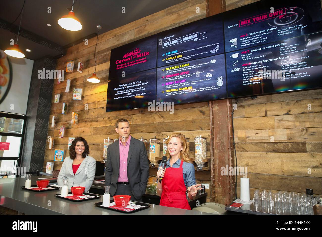 Founder of Milk Bar, Christina Tosi, right, speaks alongside renowned ...