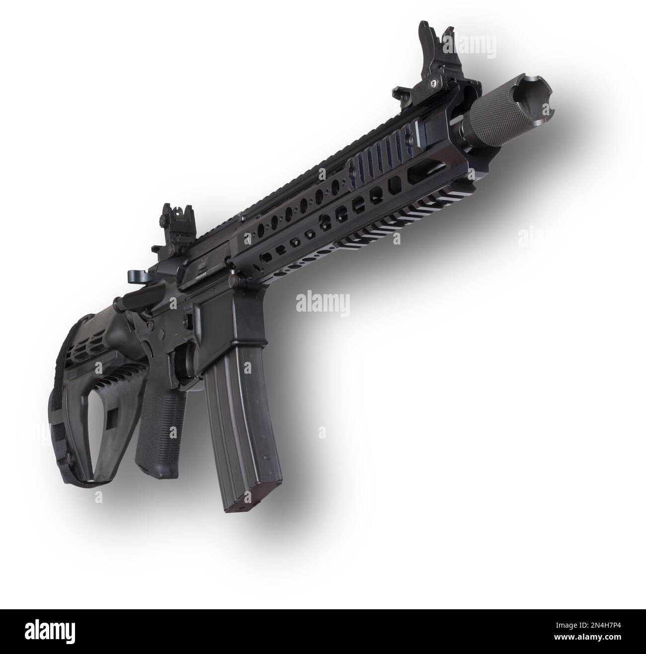 AR-15 with a stabilizing brace that makes it a handgun with light ...