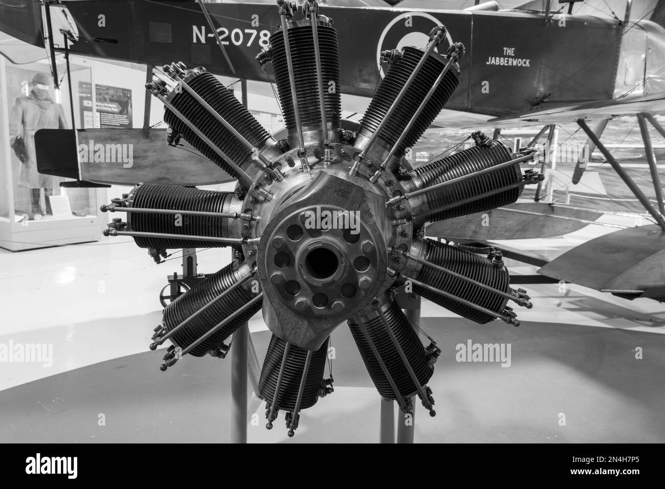 Yeovilton.Somerset.United Kingdom.October 23rd 2022.A Clerget 9B rotary ...